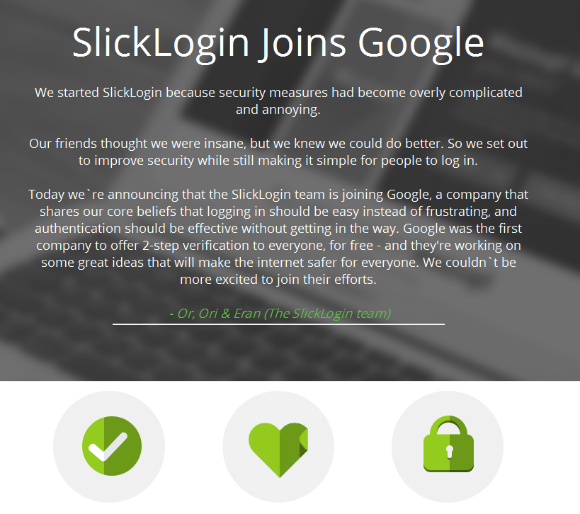 Google 收購成立不到兩個月的新創公司 SlickLogin | TechNews 科技新報