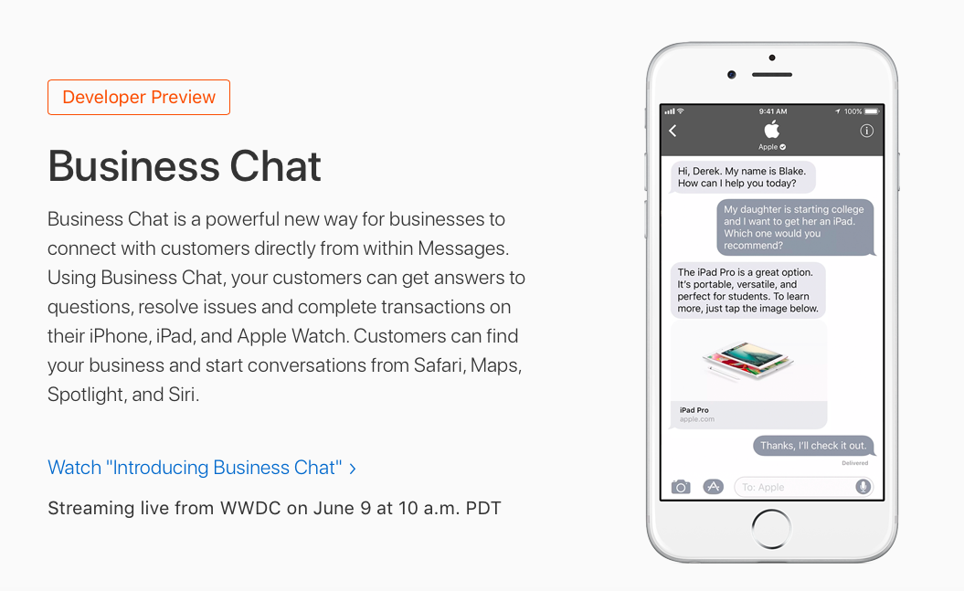 在 iOS 11 上，蘋果想讓 iMessage 成為商家的客服平台 | TechNews 科技新報