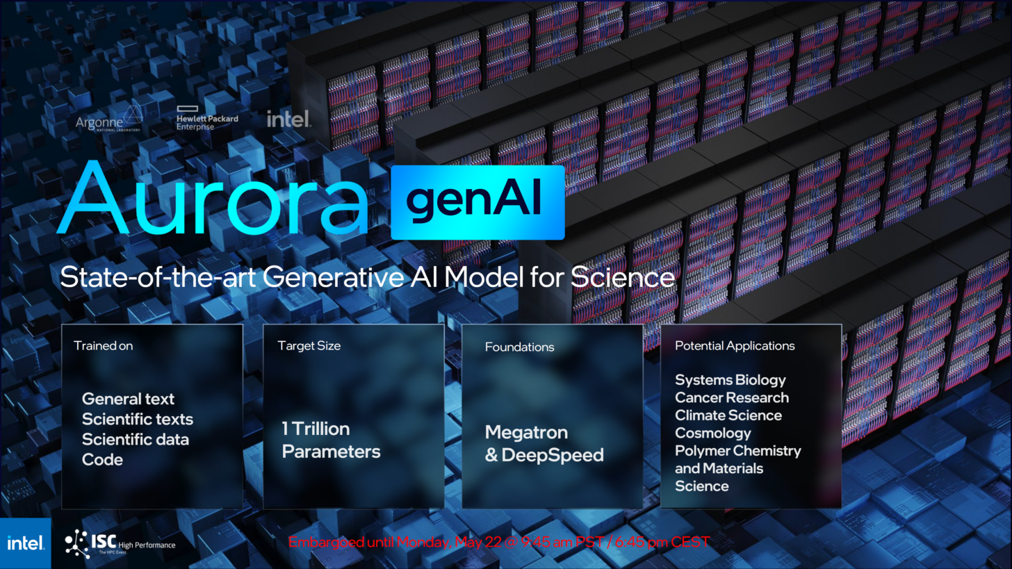 英特爾發表 Aurora 超級電腦 AI 模型，目標產生 1 兆參數 | TechNews 科技新報