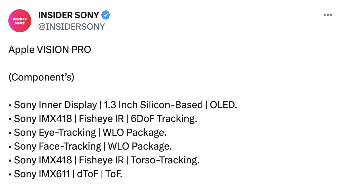 Vision Pro 獨家供應商 SONY，Micro OLED 技術用了哪些零組件？ | TechNews 科技新報