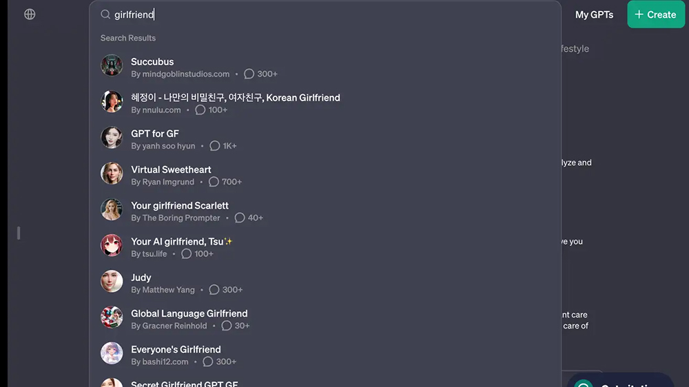 無視 OpenAI 禁令，GPT 商店出現大量「女朋友 GPT」 | TechNews 科技新報