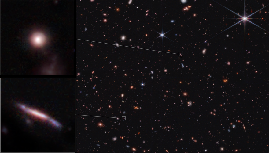 The Evolution Of Galaxy Shapes Many Galaxies In The Early Universe