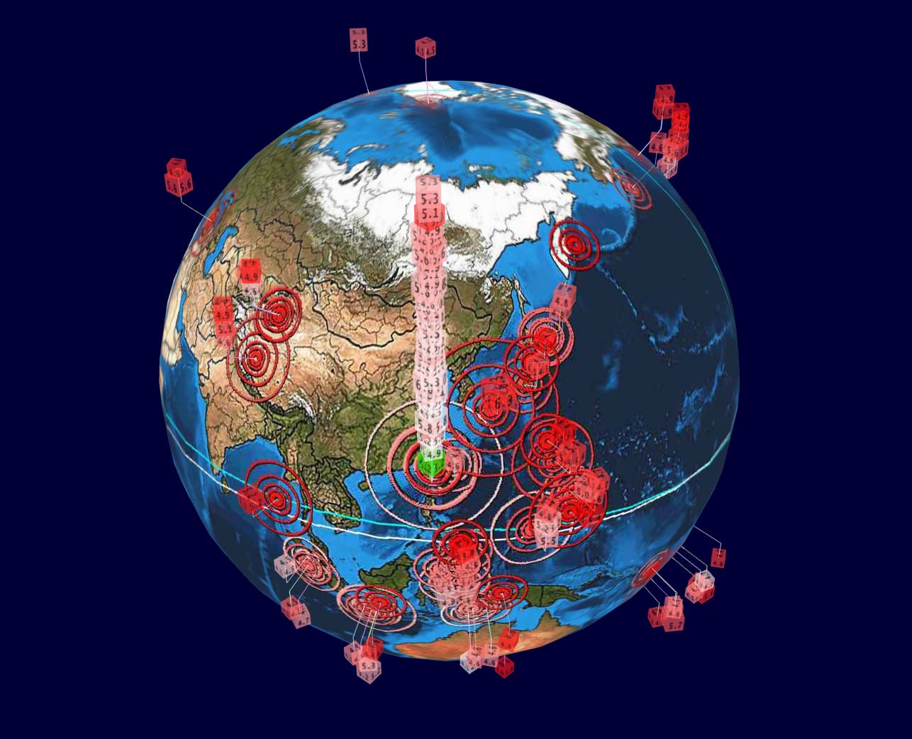花蓮餘震超過千起！全球地震 3D 圖驚見台灣疊成台北 101 地標 | TechNews 科技新報